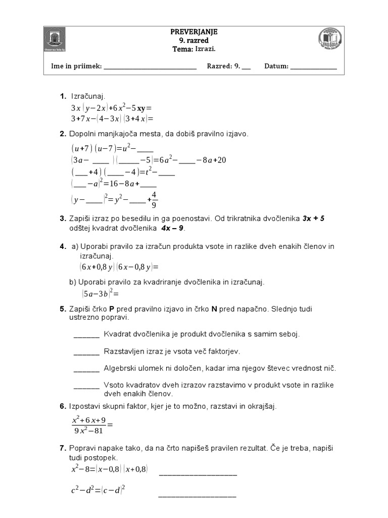 1 Izrazi | PDF