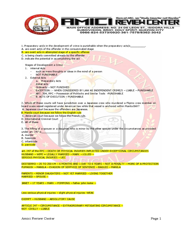 Analysis of Crimes, Legal Principles, and Court Procedures Related to ...