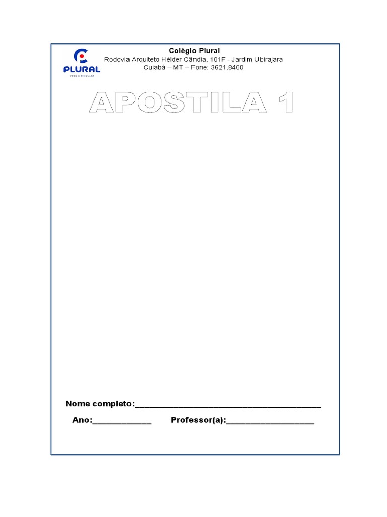 Modelo Capa de Abertura de Apostilas | PDF