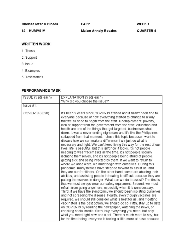 Week 1 - Eapp (12-Humss M) | PDF Week 1 - Eapp (12-Humss M) | PDF