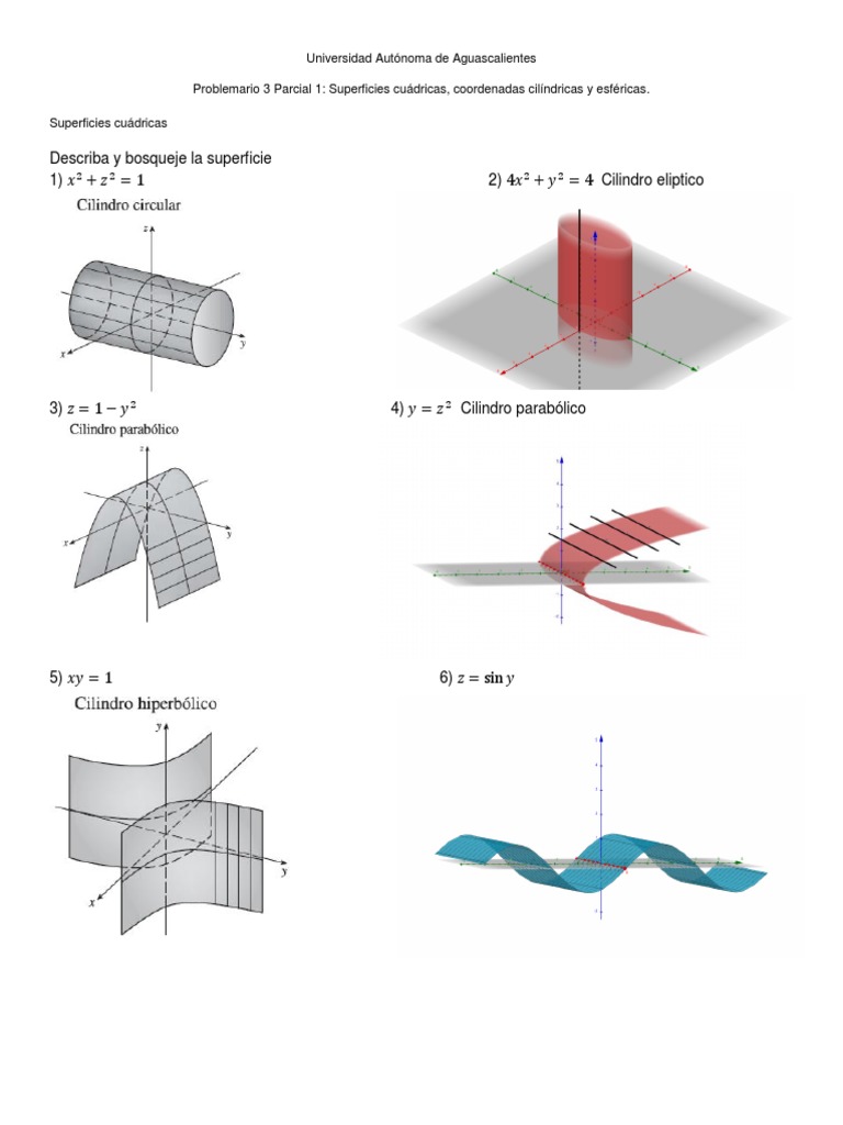 Prob - 3 - P - 1 - Superficies RESPUESTAS TAREA 3 | PDF | Física Matemática | Geometría