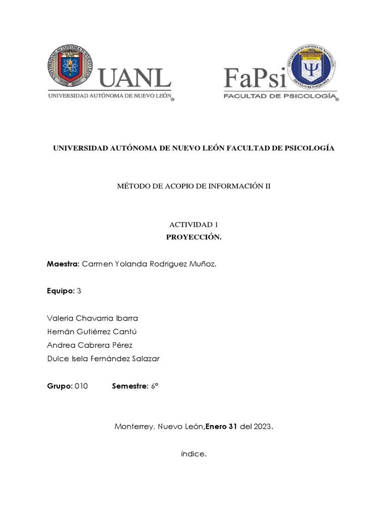 Proyección y Tests Proyectivos | PDF | Psicoanálisis | Las emociones