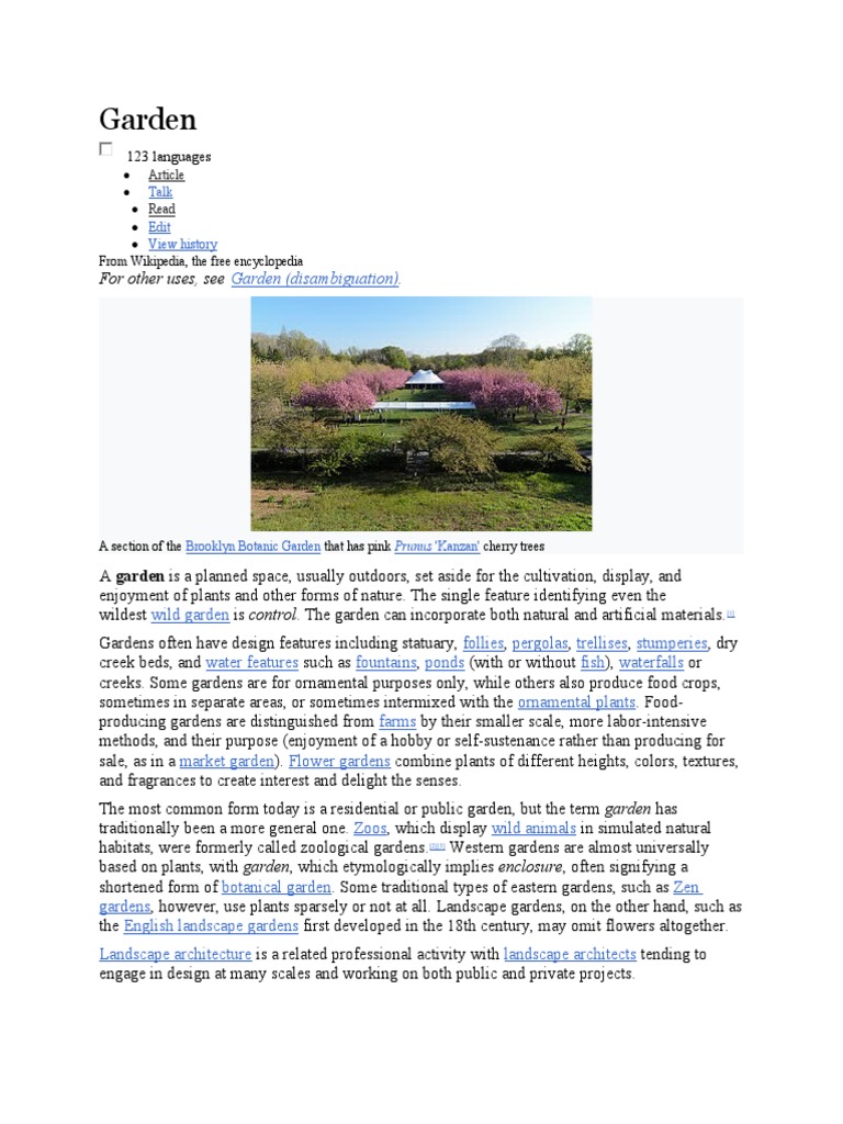 Garden | PDF | Gardens | Chinese Culture