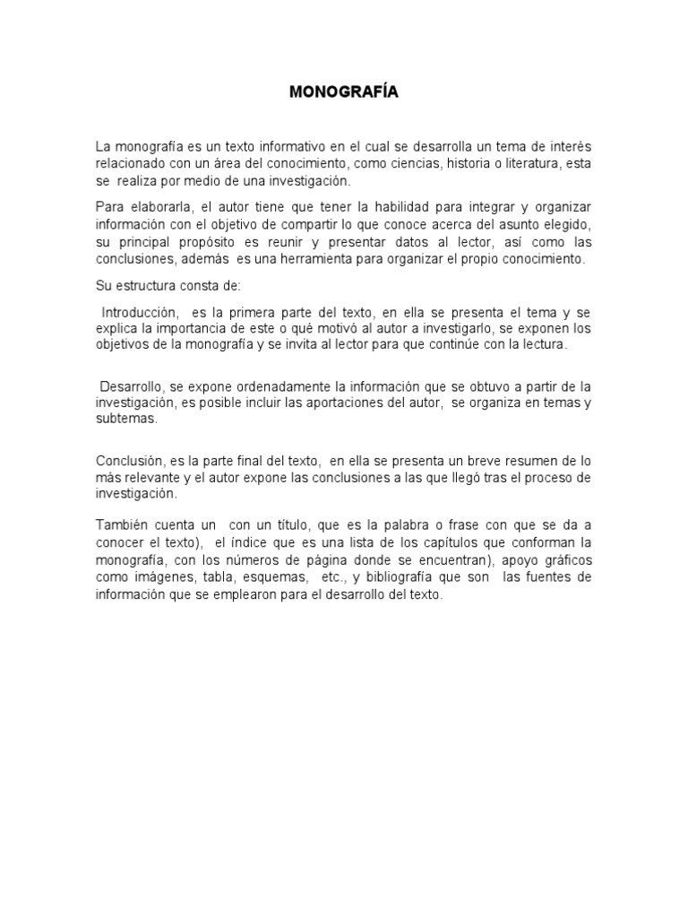 MONOGRAFÍA | PDF