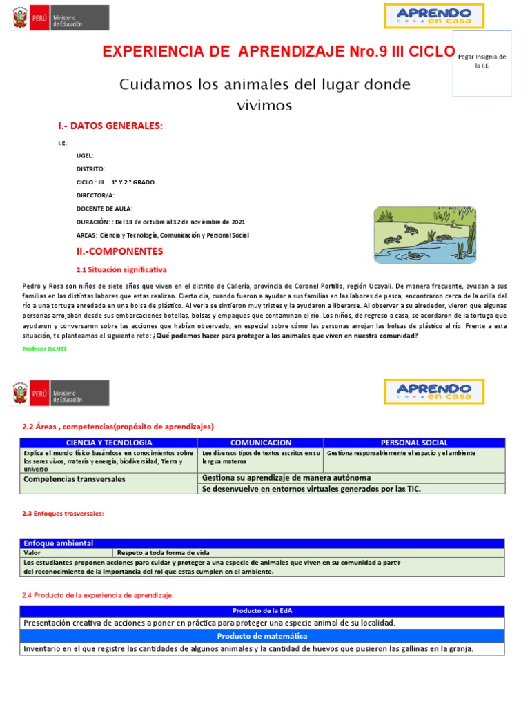 Experiencia MES DE OCTUBRE | PDF