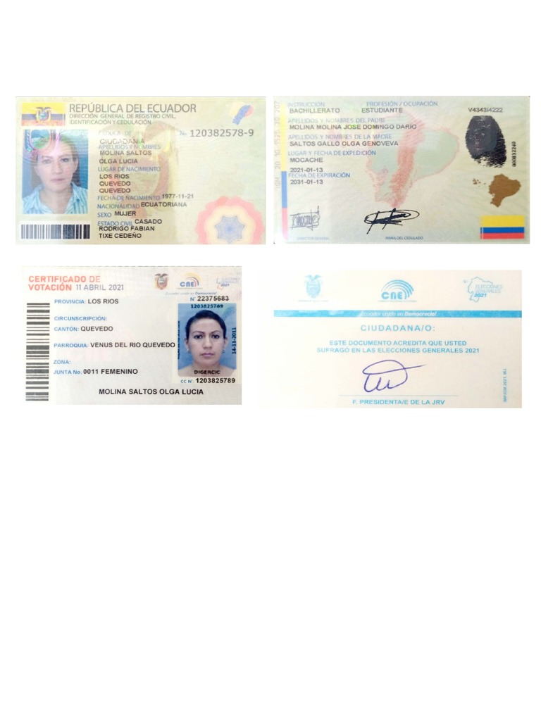 Cedula y Papeleta de Votacion | PDF