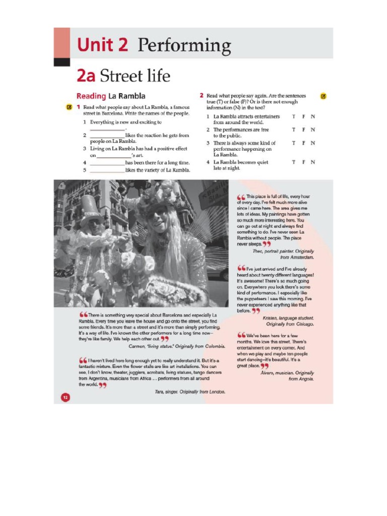 Workbook Unit 2 Life 4 | PDF