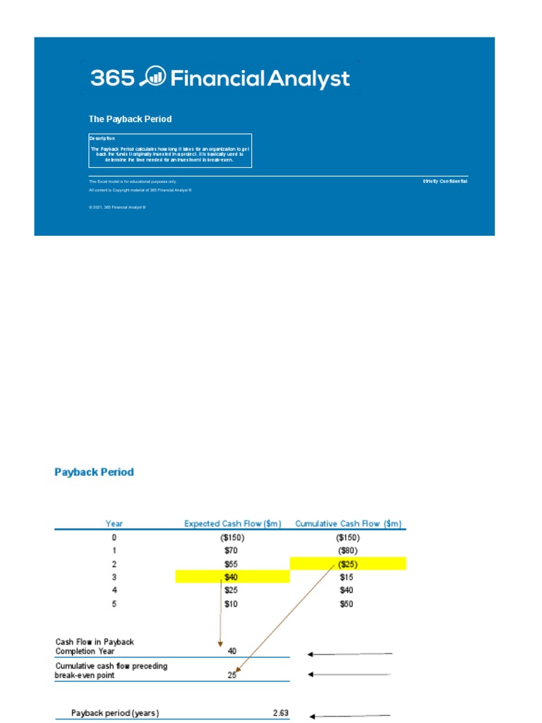 Payback Period | PDF | Financial Economics | Balance Sheet