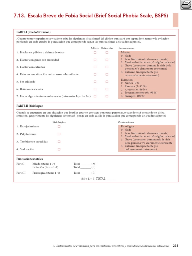 7.13. Escala Breve de Fobia Social | PDF | Desorden de ansiedad social ...