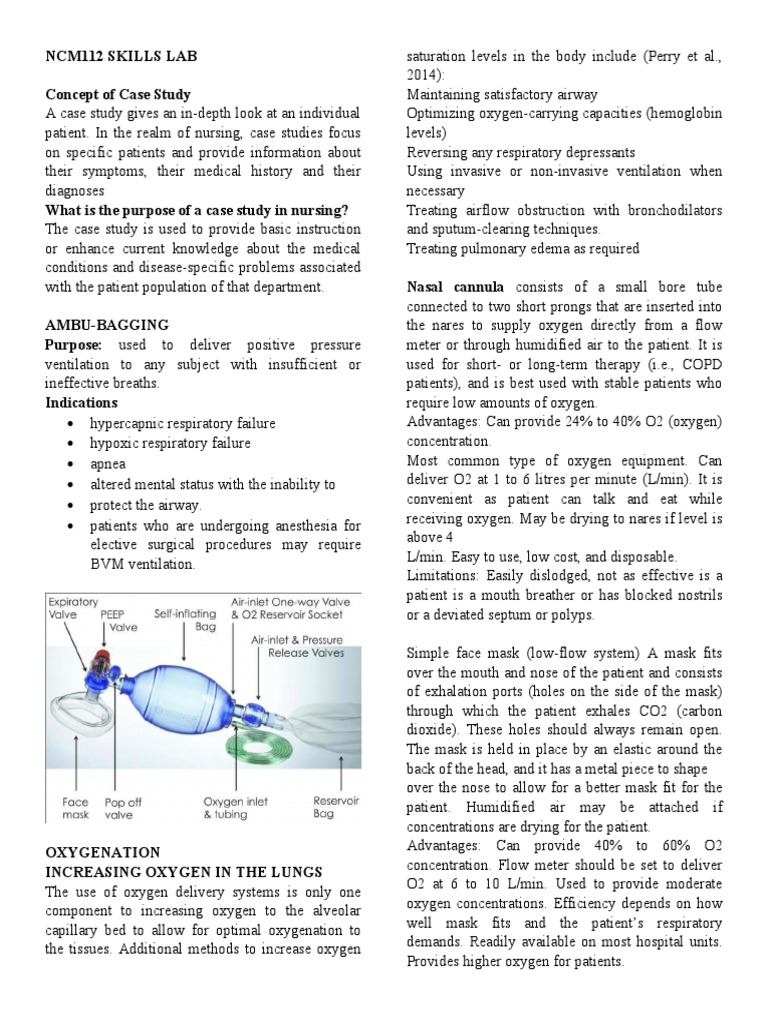Skills Lab | PDF | Hypoxia (Medical) | Breathing