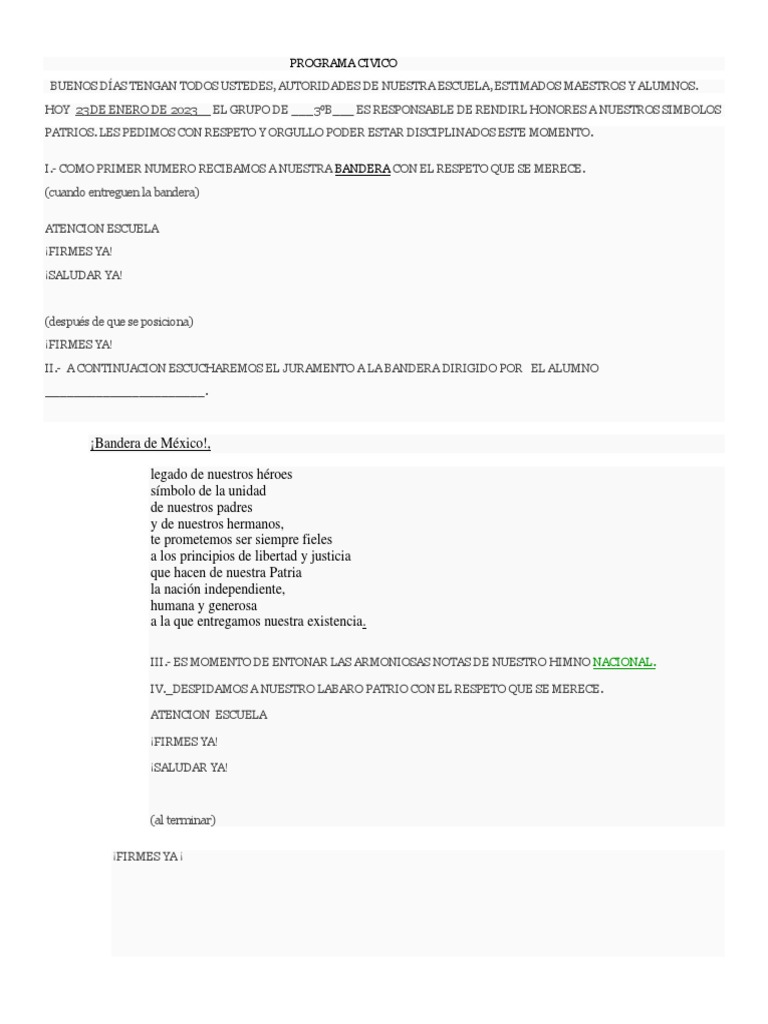 Programa-Para-Realizar-Honores Enero | PDF