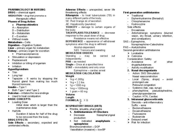 Pharmacology in Nursing | Download Free PDF | Pharmaceutical Sciences ...