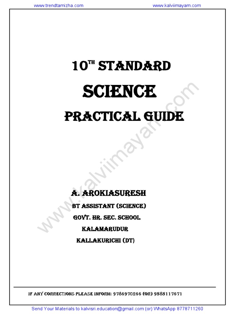 10 TH Science Practical Guide EM PDF | PDF | Endocrine System | Solubility