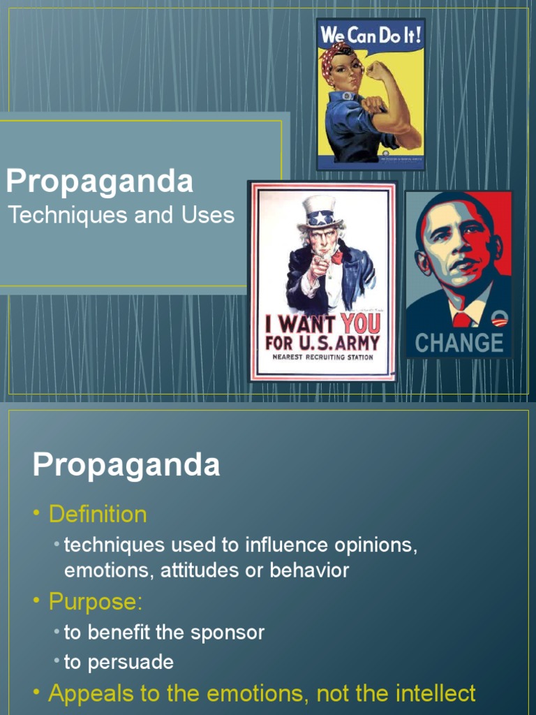 Propaganda PowerPoint | PDF | Propaganda | Human Communication