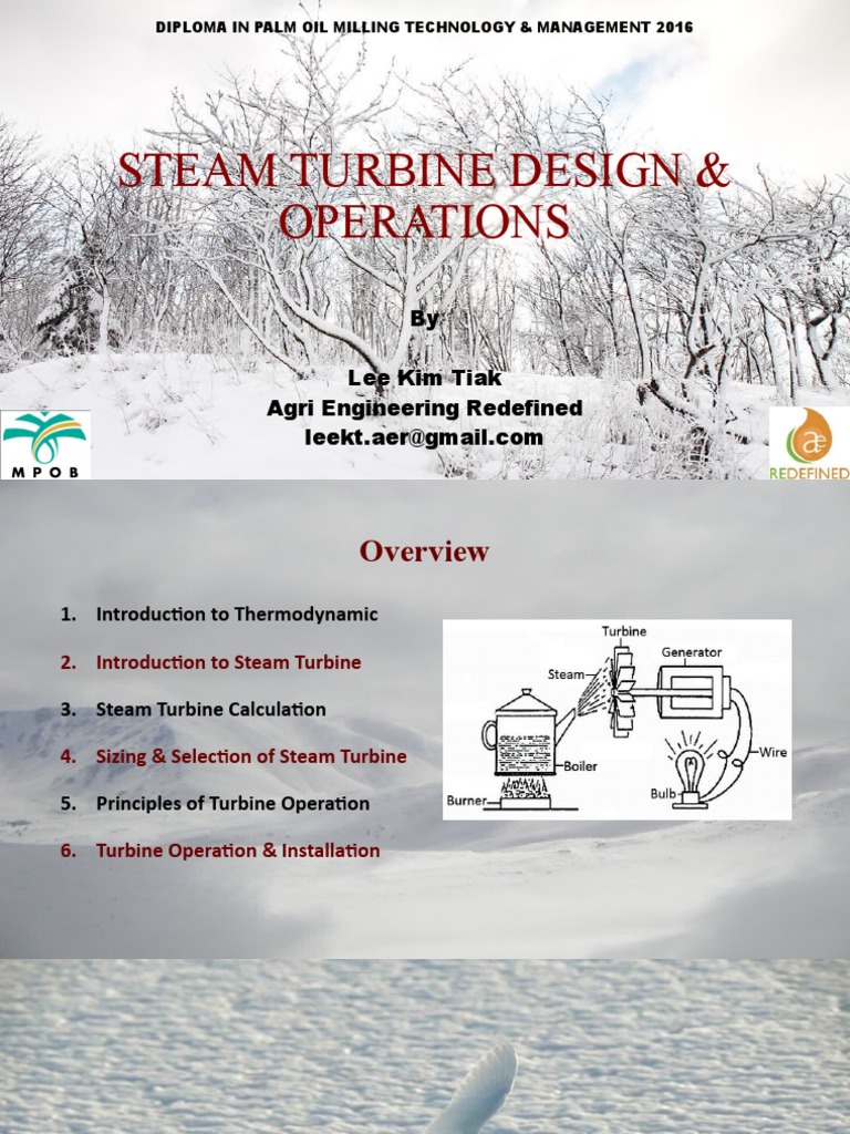 Steam Turbine Design & Operation by Mr. Lee Kim Tiak | PDF | Steam | Turbine
