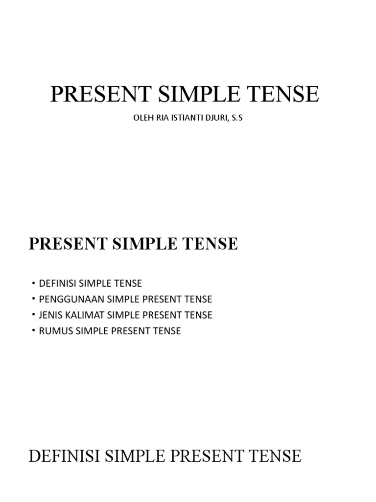 Present Simple Tense Final | PDF