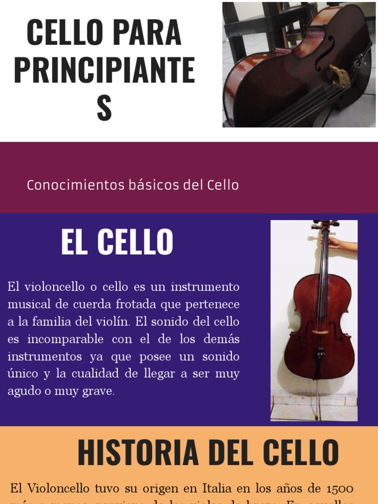 Cello para Principiantes | PDF | Violonchelo | Instrumentos de cuerda
