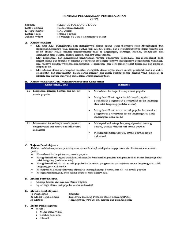 Acuan Materi 1 Seni Musik | PDF