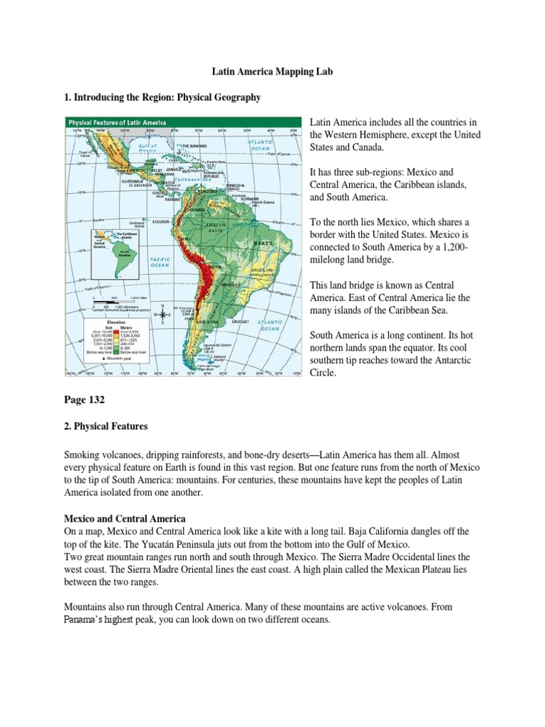 Latin America Mapping Lab TEXT | PDF | Tropics | European Colonization ...