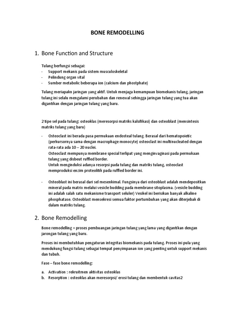 Bone Remodelling | PDF