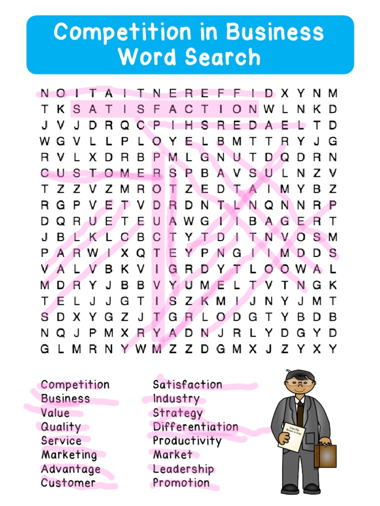 Competition in Business Word Search | PDF