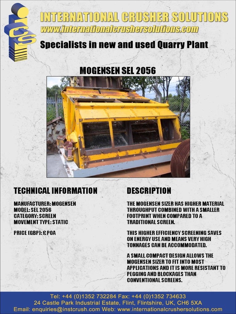 Mogensen SEL 2056 Sizer Overview | PDF
