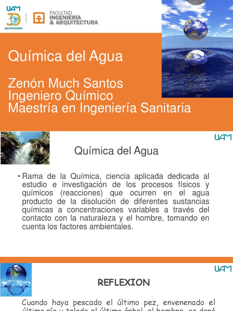 01 Quimica Del Agua Pdf Agua Fuerza Intermolecular