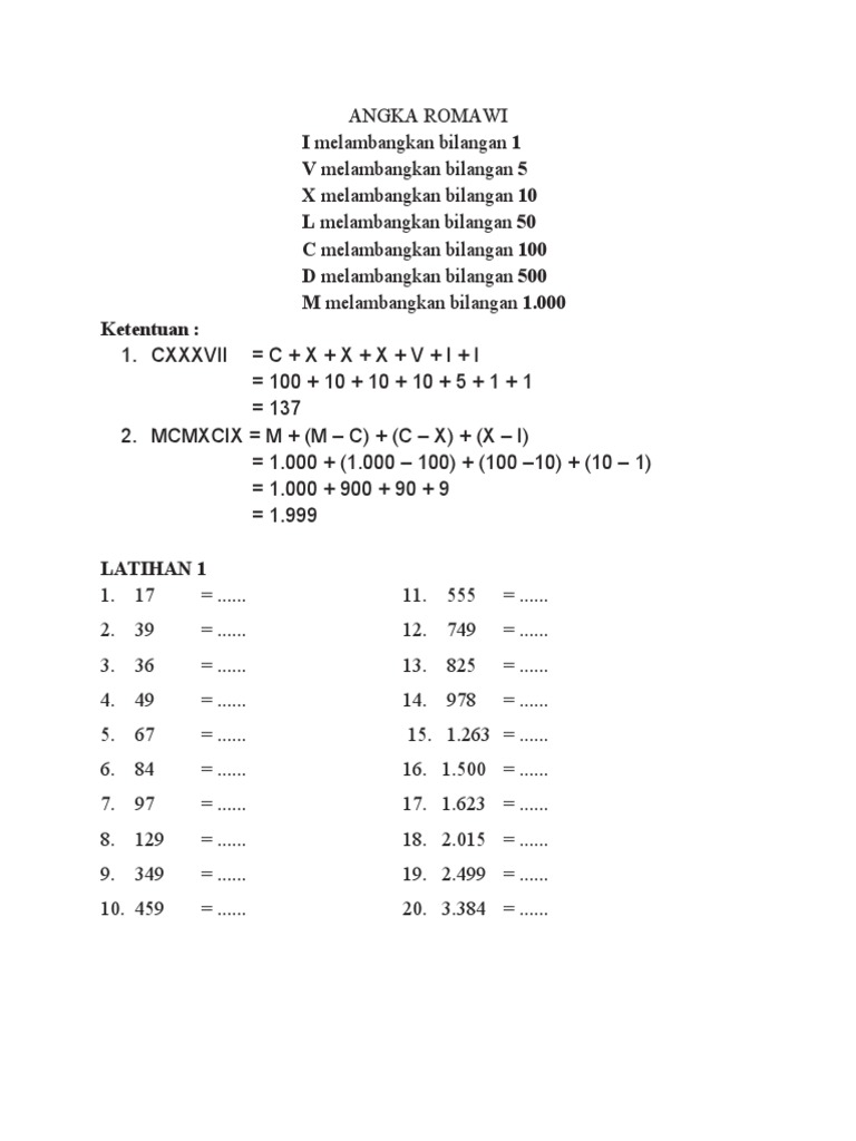 Angka Romawi | PDF | Seni
