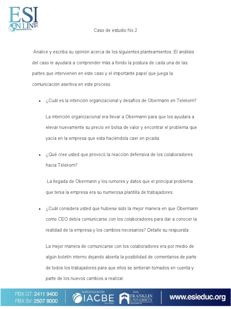 Caso de Estudio 2 | PDF