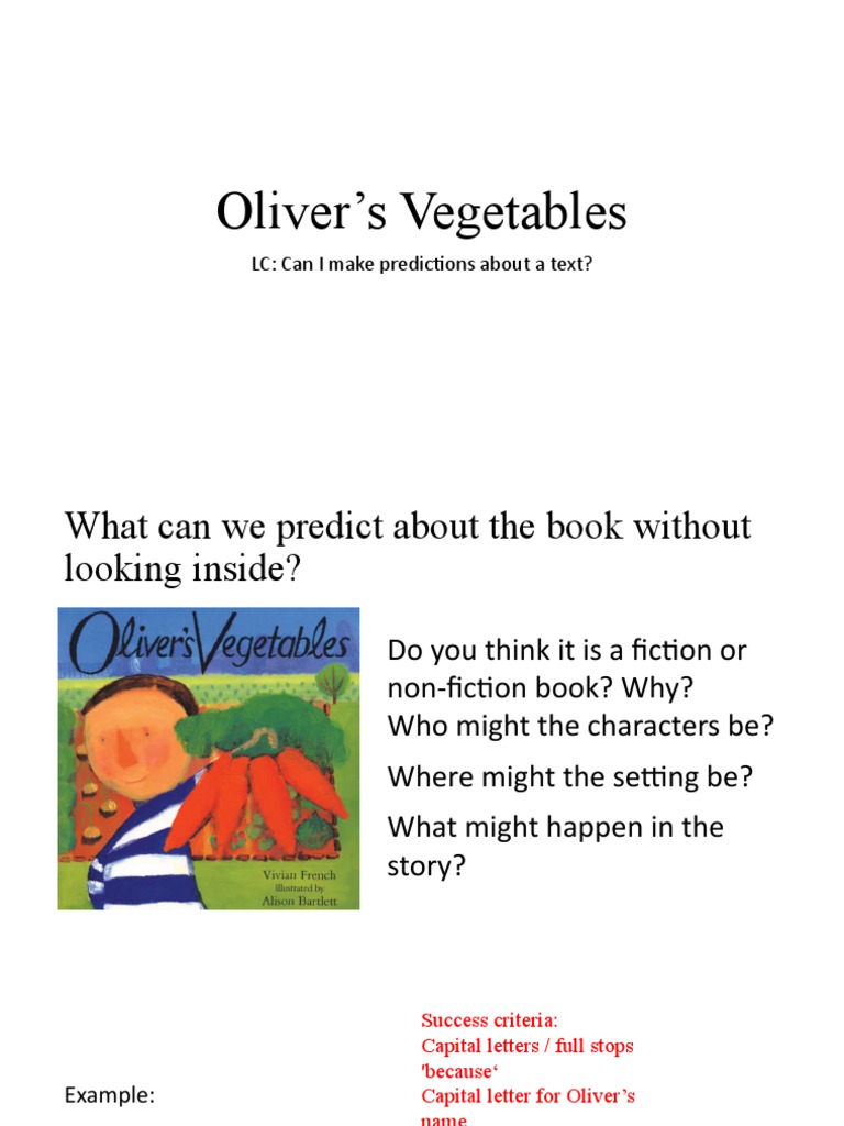 Oliver's Vegetables | PDF