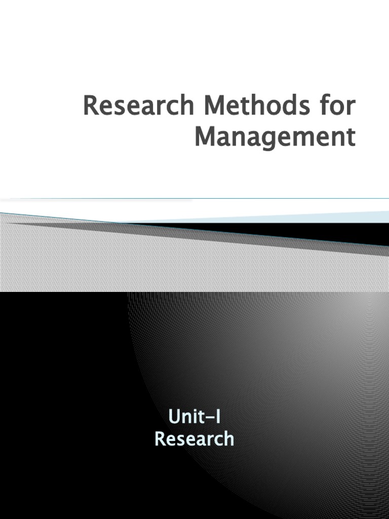 Research Methods in Management Overview | PDF | Sampling (Statistics ...