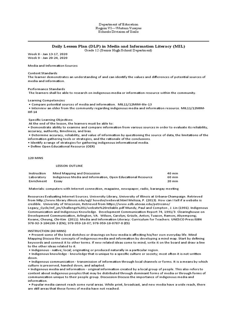 DLP Mil 8 and 9 | PDF | Information | Information Literacy