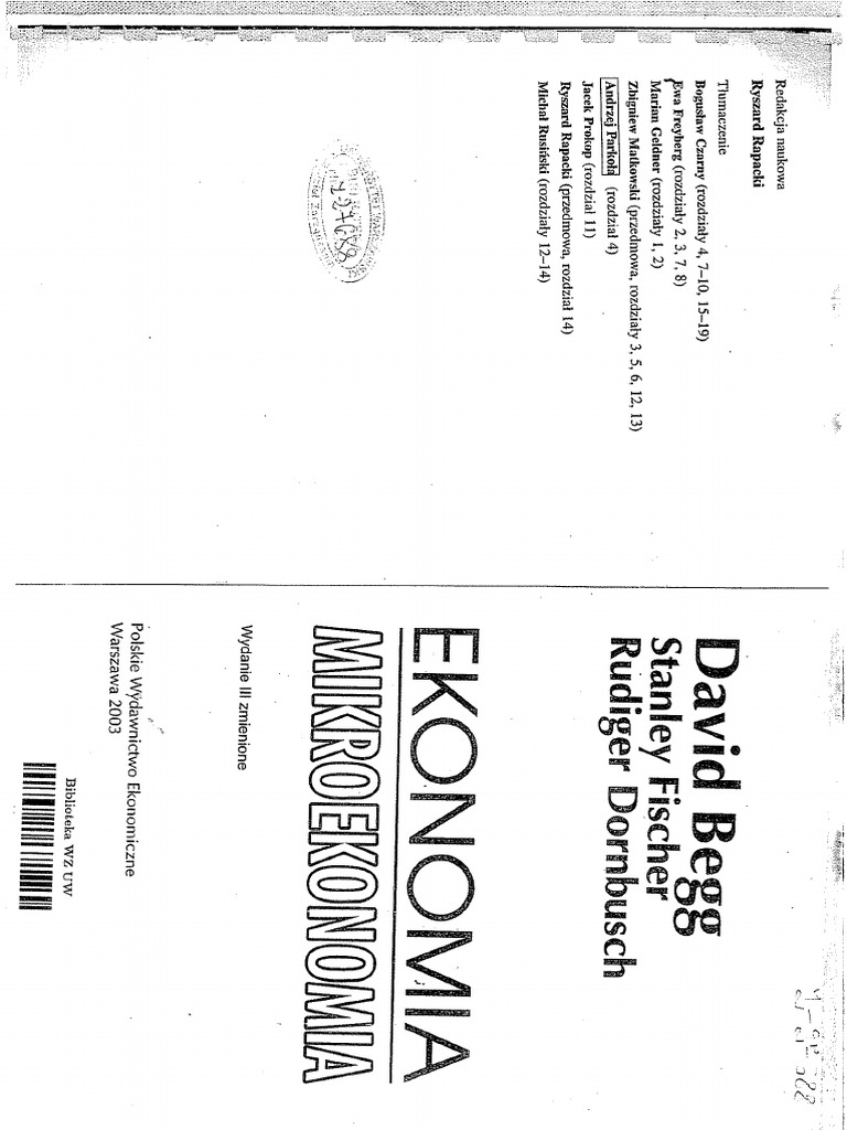Ekonomia Mikroekonomia D. Begg, S. Fischer, R. Dornbusch Wyd. 3 PWE W ...