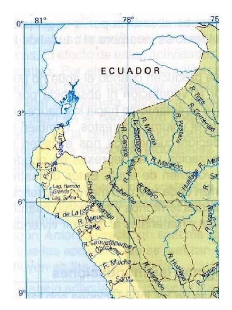 Mapa Hidrografico Del Perú - Poster | PDF