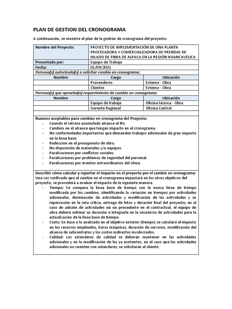 Pa3 - Plan de Cronograma | PDF