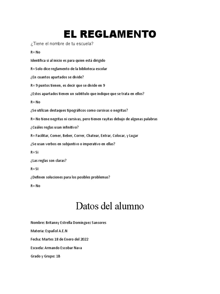 El Reglamento | PDF
