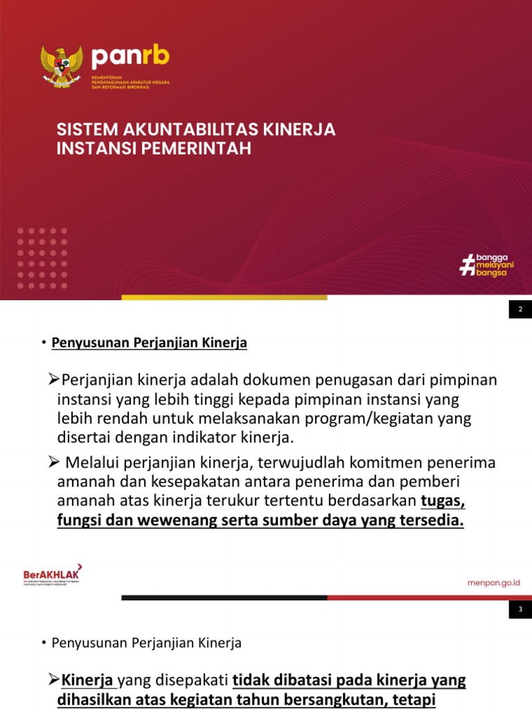 Materi PAN-RB - Penyusunan Perjanjian Kinerja | PDF