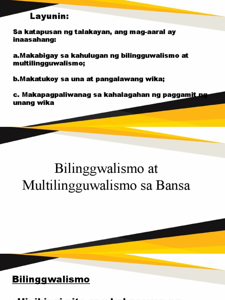 BILINGGWALISMO | PDF