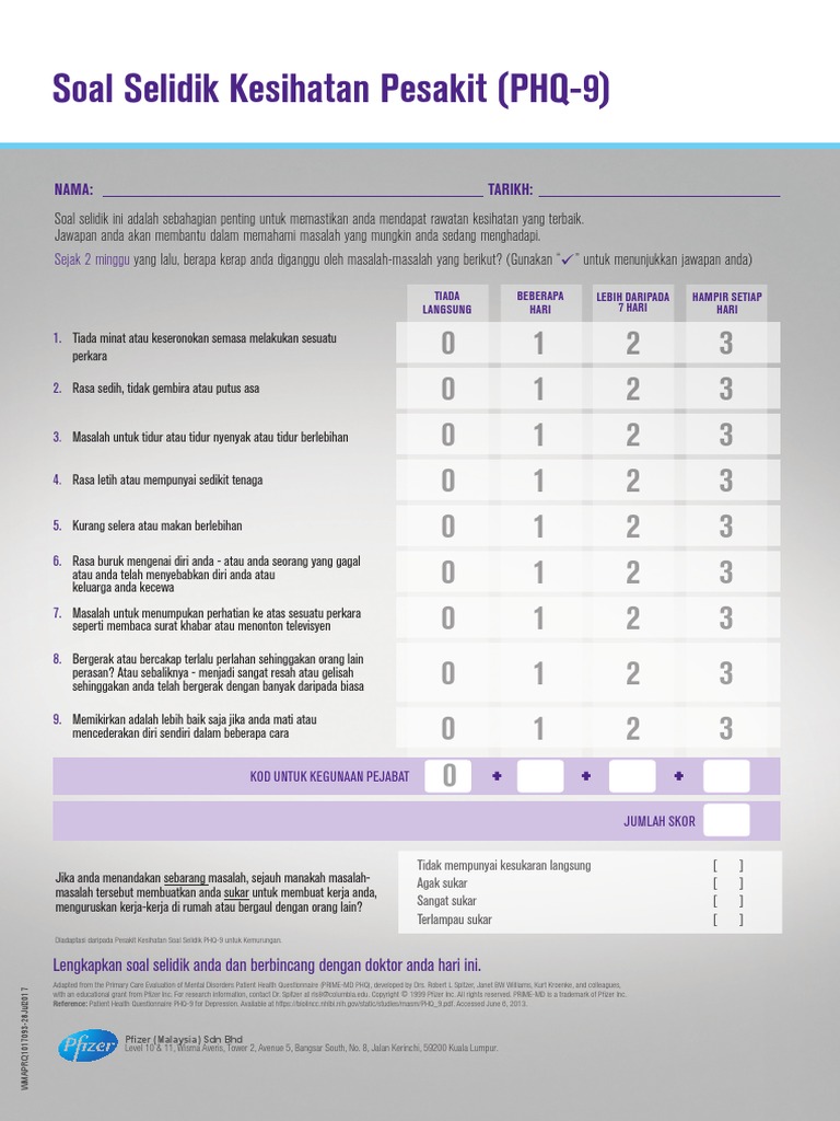 PHQ 9 Malay - PDF Malay PDF 1059 KB PDF | PDF