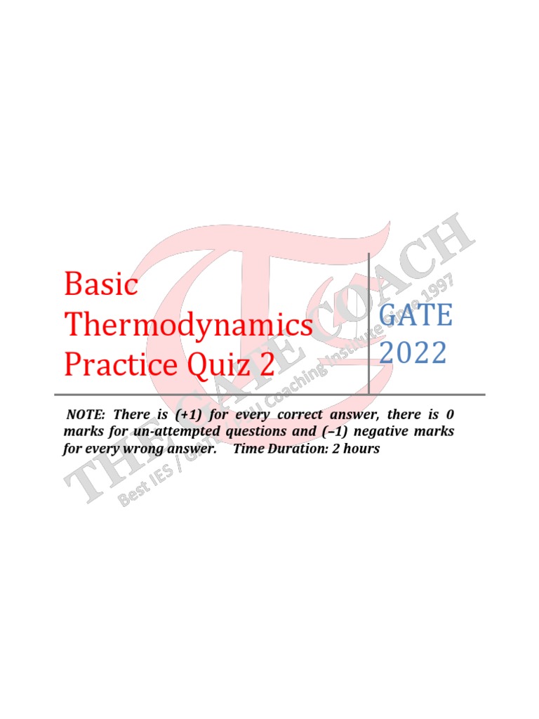 BT Quiz - 2 | PDF | Heat | Temperature