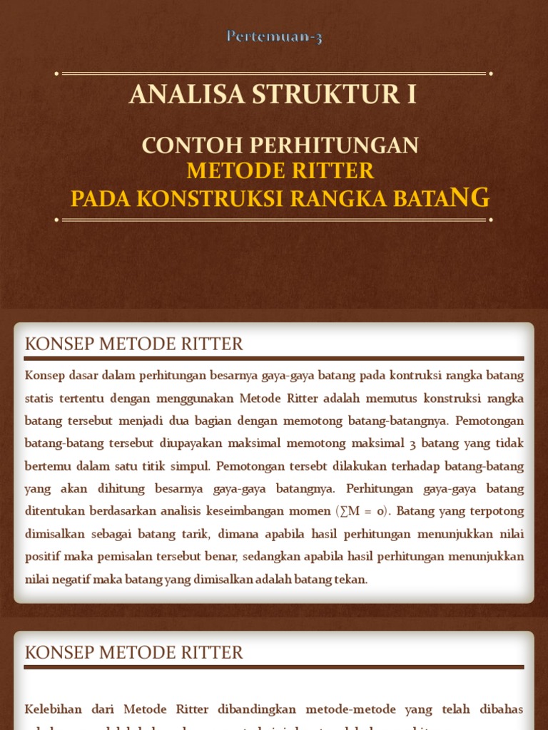 Analisis Gaya Batang Metode Ritter | PDF