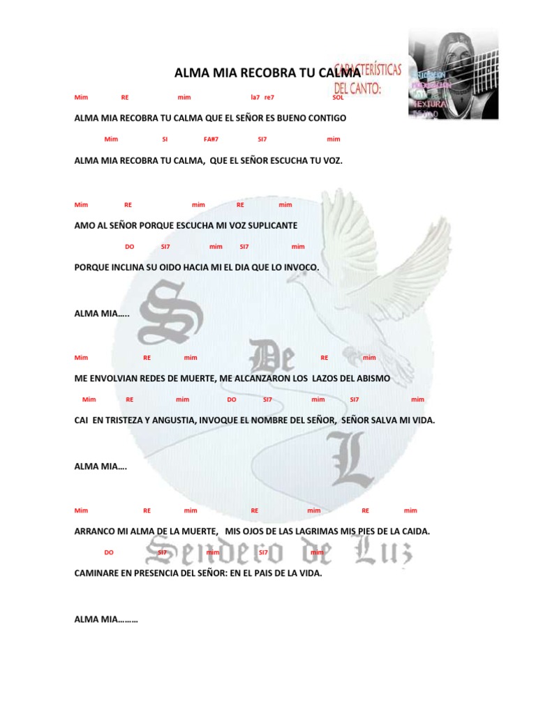 Alma Mia Recobra Tu Calma | PDF