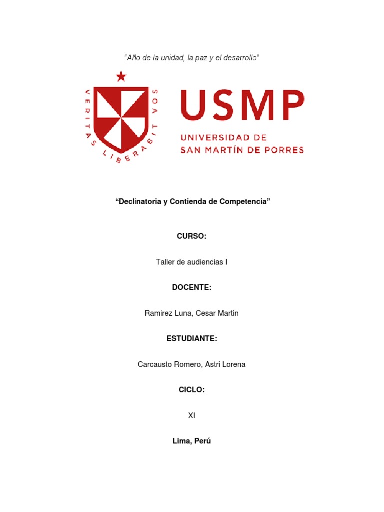 Declinatoria y Contienda de Competencia | PDF | Derecho penal ...