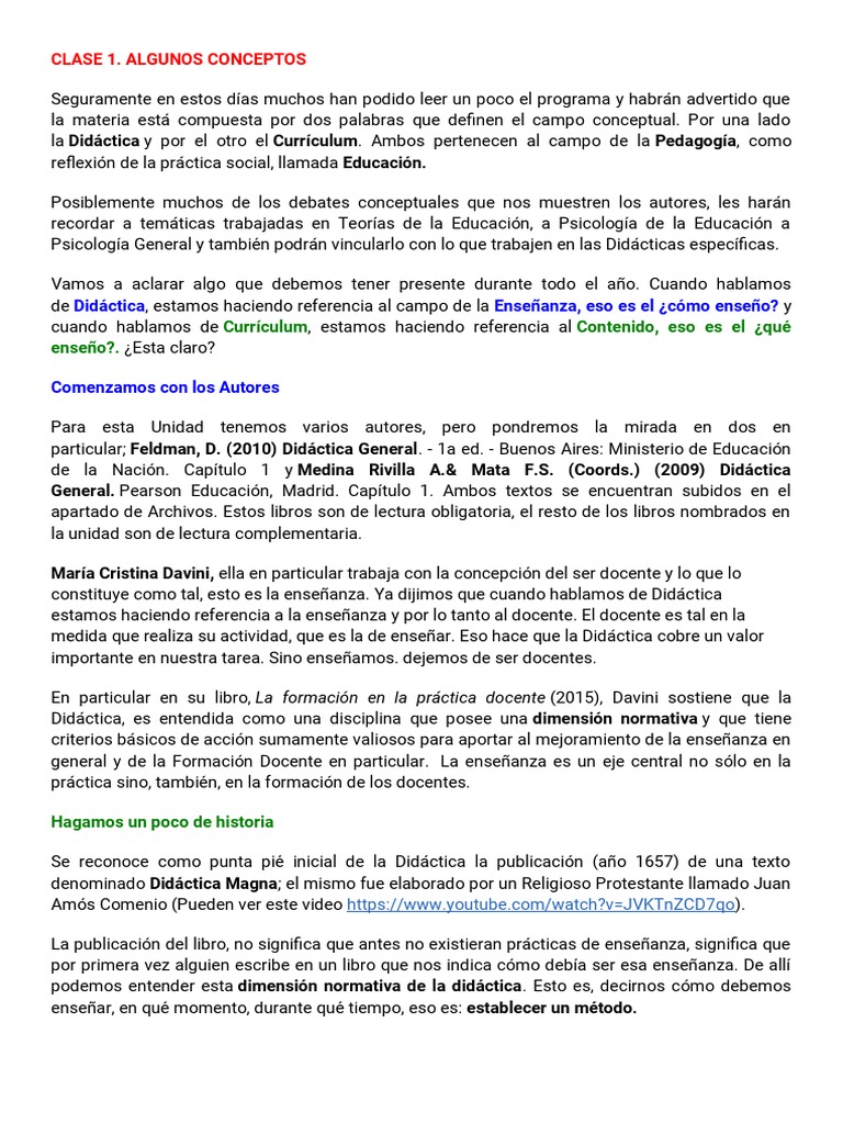 Conceptos clave de la Didáctica | PDF | Enseñando | Plan de estudios