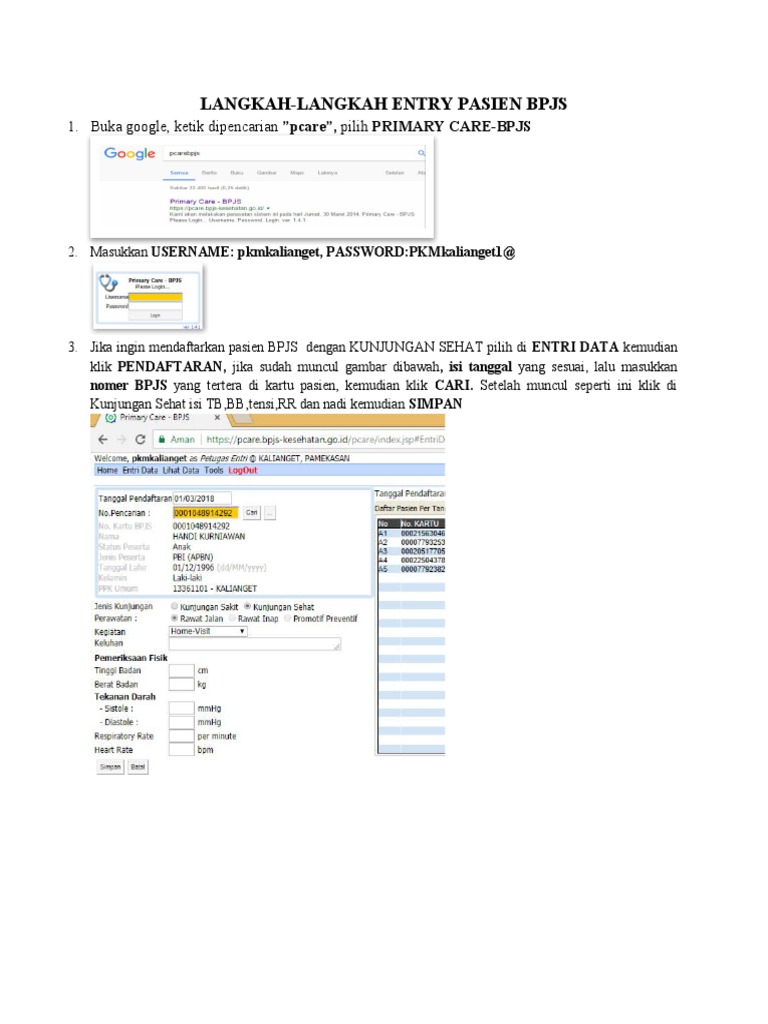 Langkah Kunjungan Sehat Bpjs | PDF