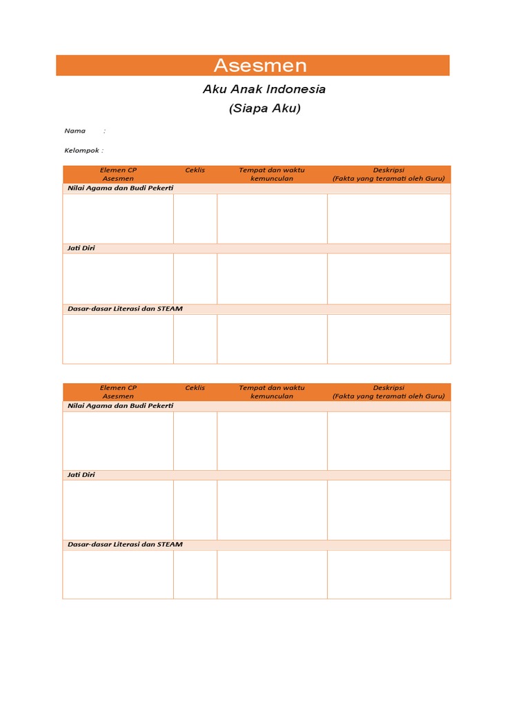 Asesmen Penilaian Kurikulum Merdeka Pdf