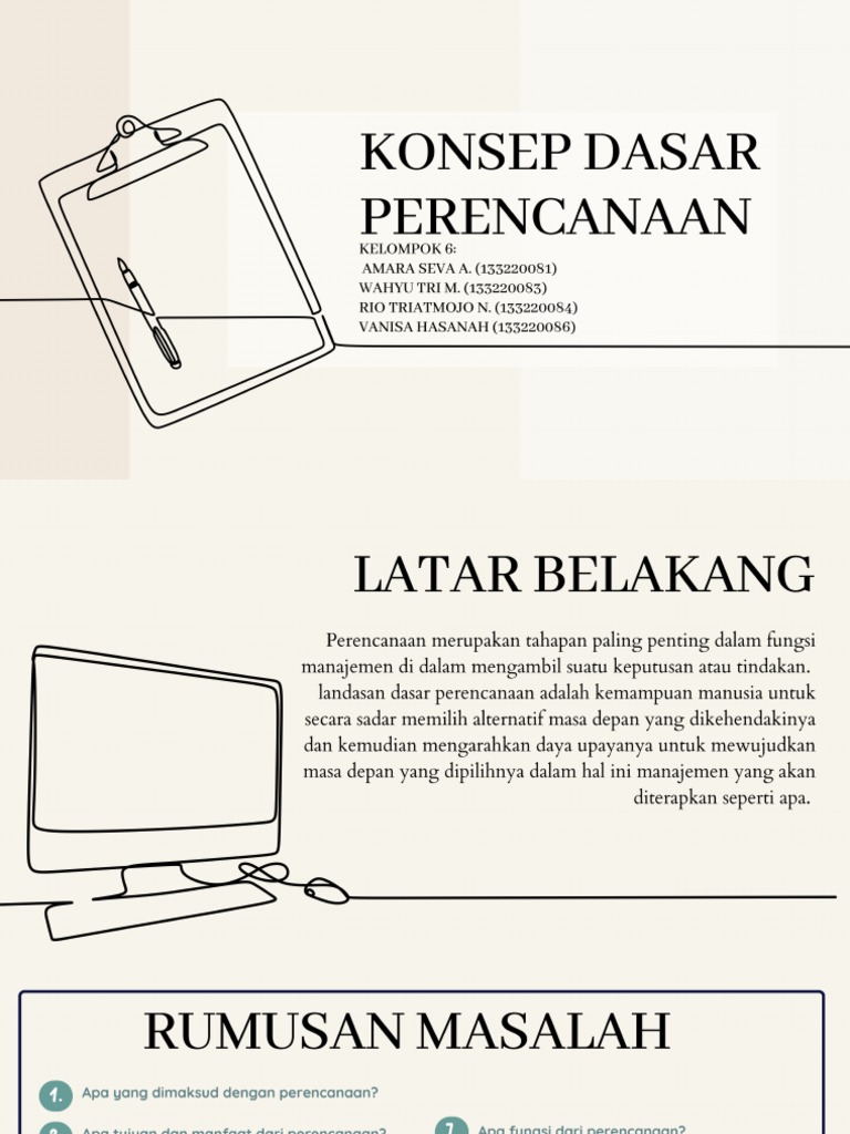 Konsep Dasar Perencanaan | PDF