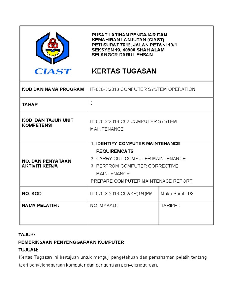 Contoh Kertas Tugasan - Teori 2023 | PDF