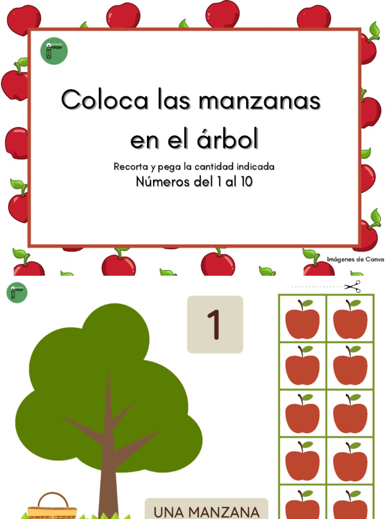 Actividad: Coloca Manzanas en el Árbol | PDF