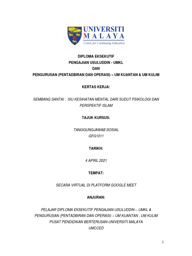 Kertas Cadangan GFG1011 Final PDF | PDF